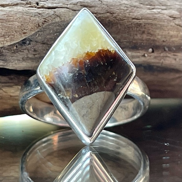 Jewelry | Natural Utah Septarian Nodule Sterling Silver Ring Sz 8 ...